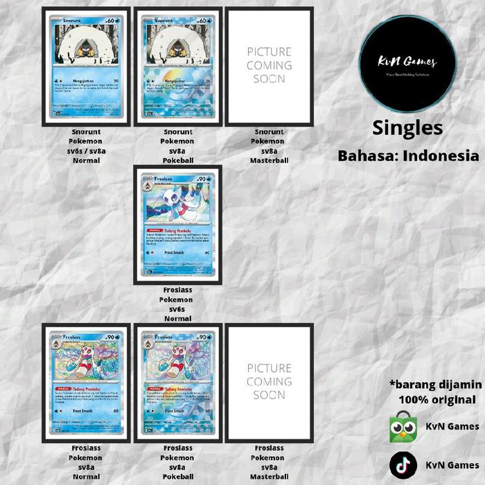 Jual snorunt & froslass tudung pembeku sv8a - Pokemon TCG Indonesia ...