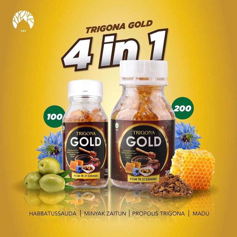 Trigona gold habbatussauda Jinten oil original asli 200 kapsul - Shop ...
