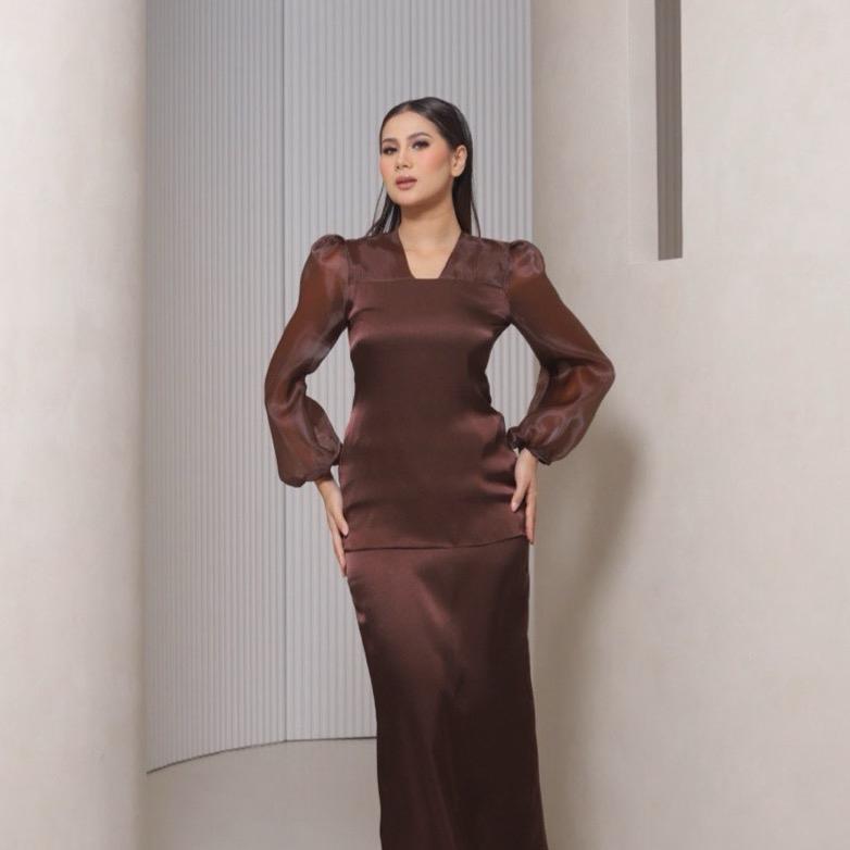 NADALINE Kurung | Premium Satin - TikTok Shop Malaysia