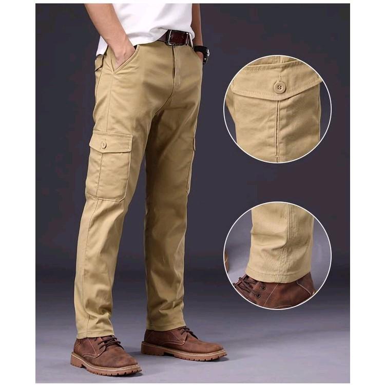 [New Arrivals]. Unisex TBland kain tebal 6 pocket cargo slac - TikTok ...