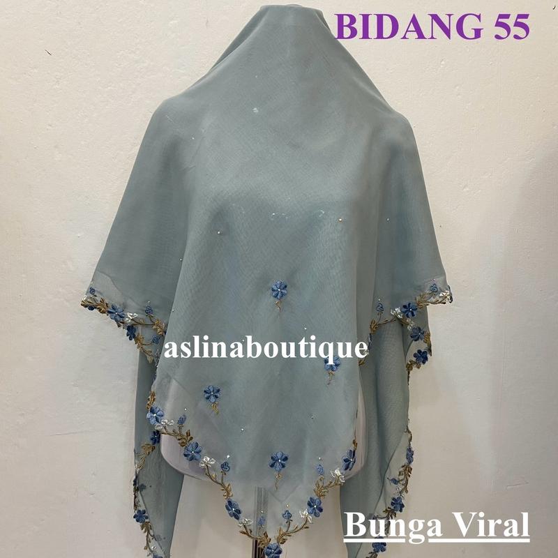 Bawal Sulam Bunga Bidang 55 Cotton - TikTok Shop Malaysia