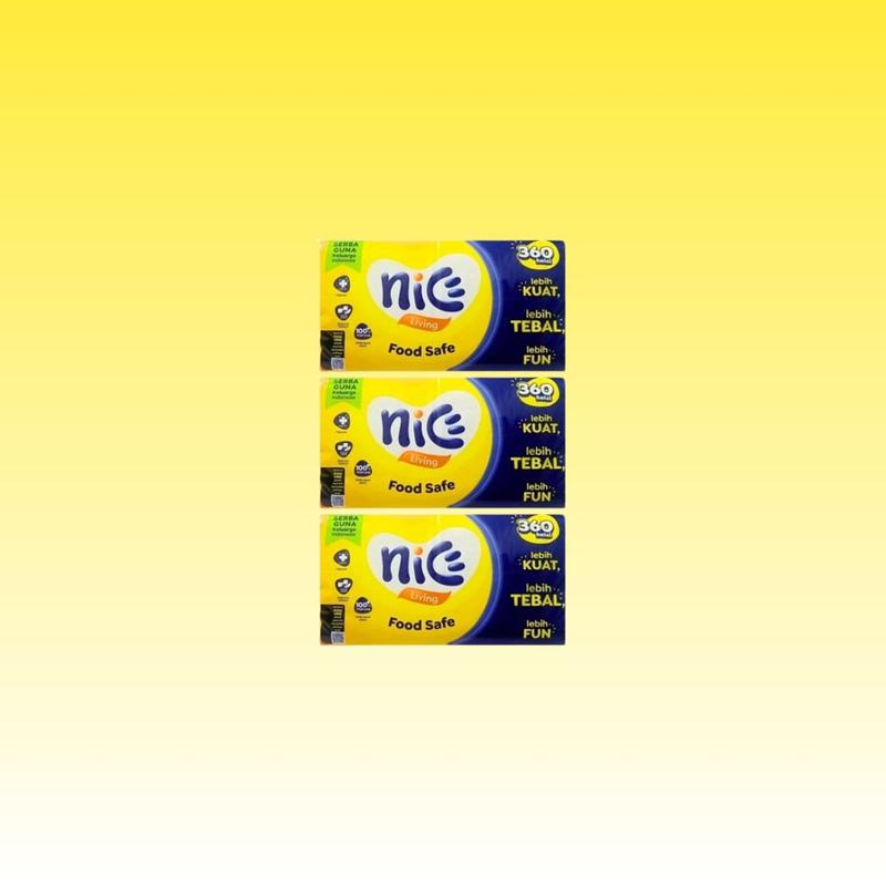 New! [PAKET 3 PACK] Tissue Nice Living Terbaru 360 helai / 180sheet ...