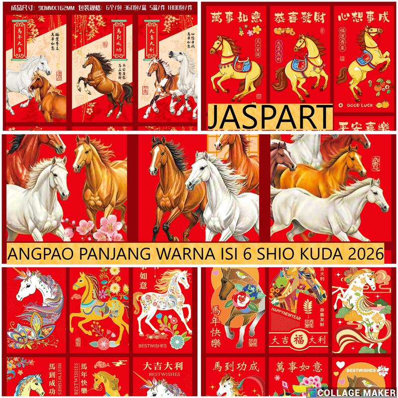 ANGPAO PANJANG ANGPAO IMLEK SHIO KUDA 2026 PANJANG HONGBAO F - Shop ...