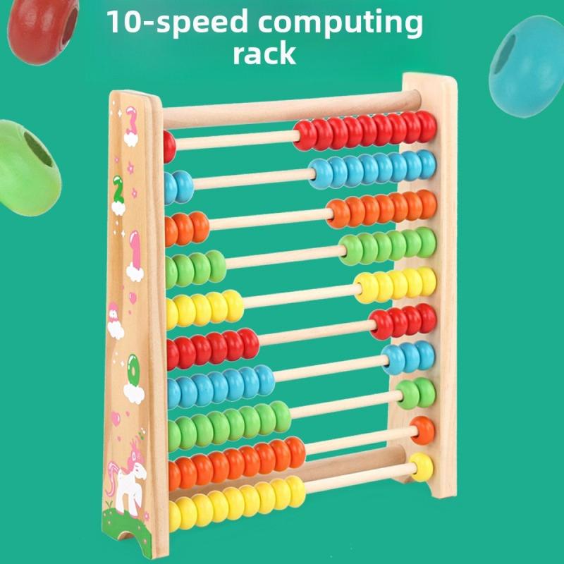 MONTESSORI MATH ABACUS! 10-Row Wooden Counting Frame Screen-Free ...