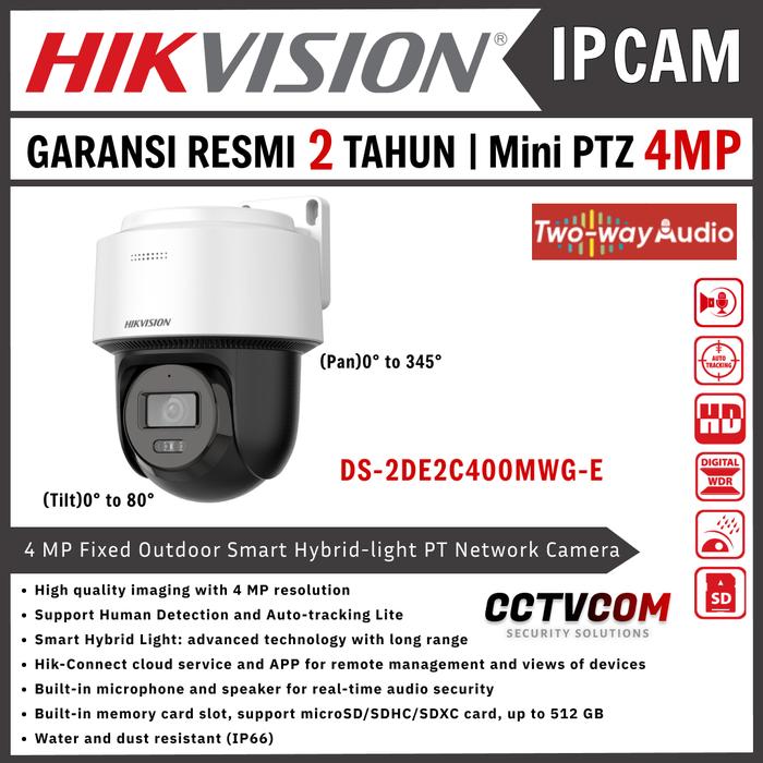 Jual PTZ IP DS-2DE2C400MWG-E HIKVISION 4 MP Fixed Outdoor Smart Hybrid ...
