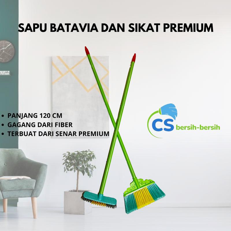 SET PAKET SAPU BATAVIA (SAPU SUMATRA) DAN SIKAT PREMIUM GAGANG FIBER ...