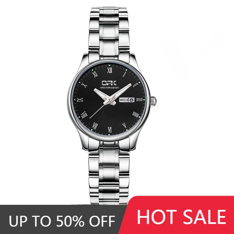 OPK Women Womans Watch for Women With Box Watches Digital Sliver ...