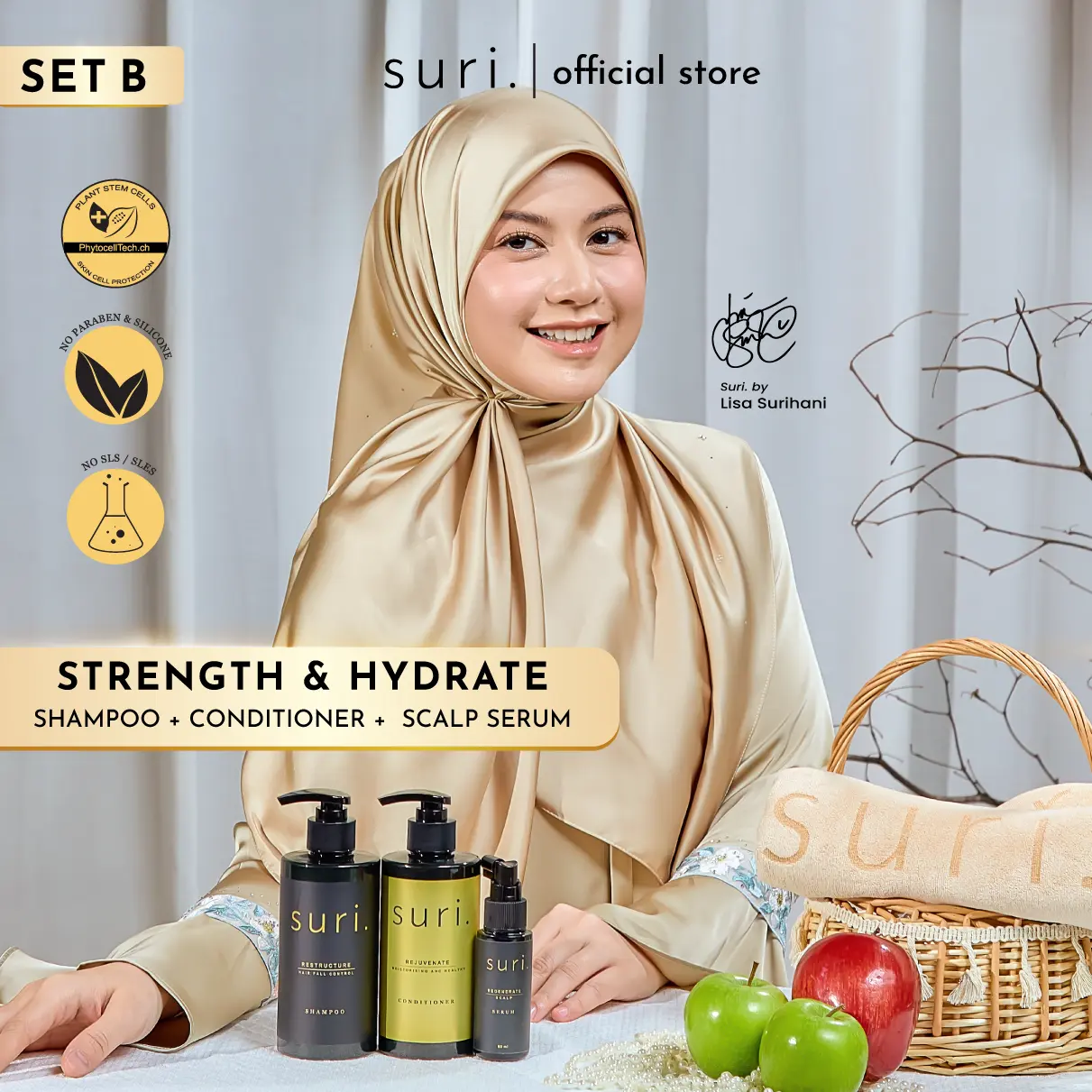(SET B)Suri Strength + Hydrate HairFall Control Treatment Haircare Set ...