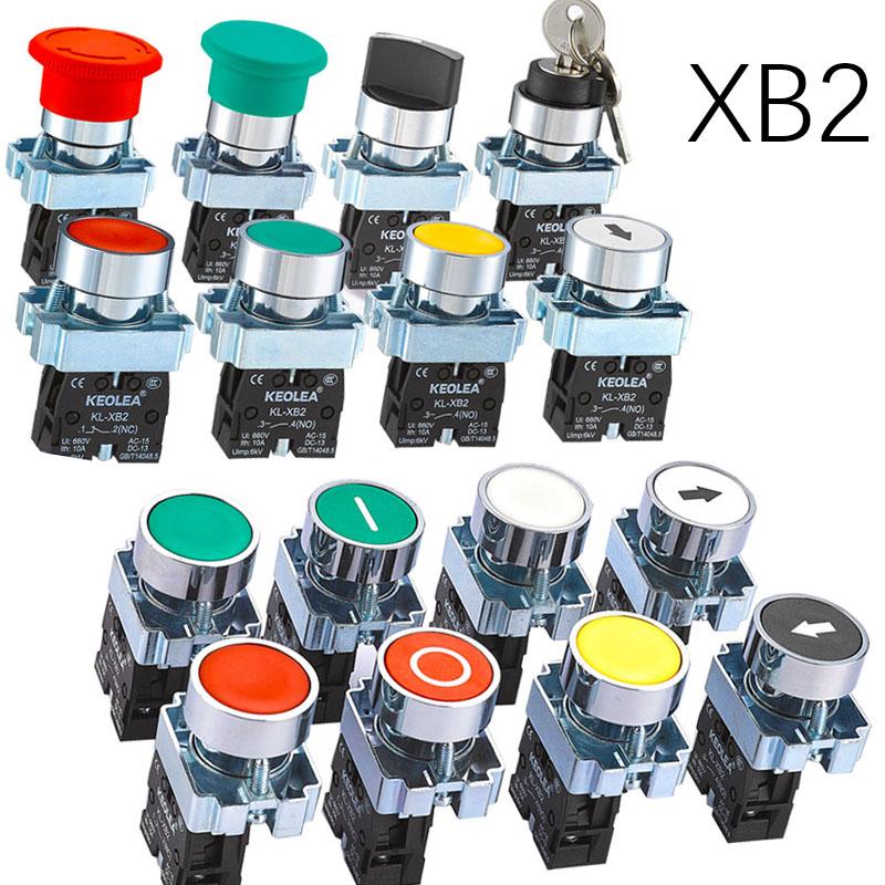 1pcs XB2 button switch self resetting BA31 metal flat head start - Shop ...