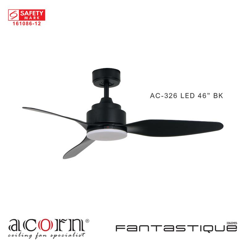 Acorn Fantastique AC-326 | 46 Inch Ceiling Fan | 24W LED Tri-Color ...