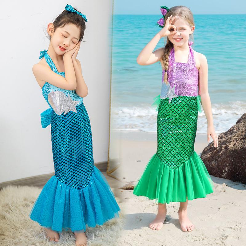Girl Princess Dress Little Mermaid Girl Dress Kids Baby Girl - TikTok ...