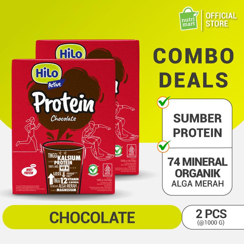 Twin Pack: HiLo Active 1000g dengan Alga Merah - Chocolate / Vanilla ...