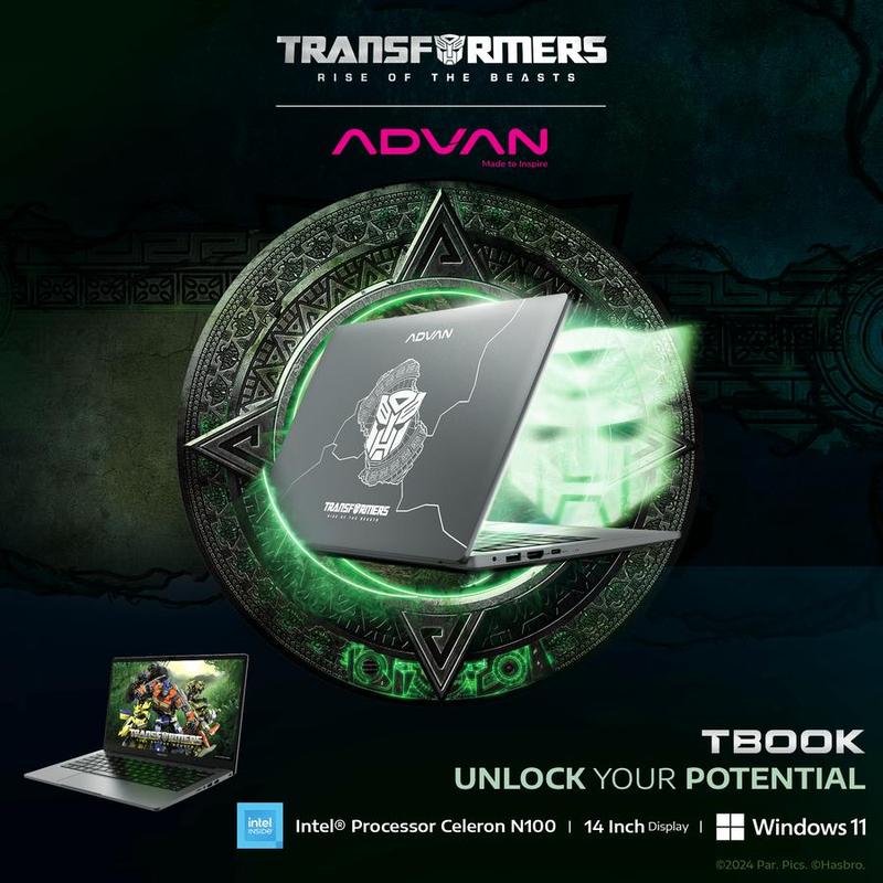 ADVAN TBOOK x Transformers Intel N100 4GB/128GB 14" HD Windows 11 ...