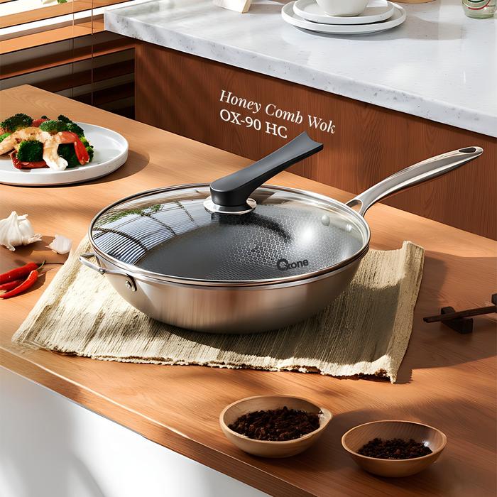 Promo OXONE HoneyComb Wajan Pan Anti Lengket Stainless Steel - Frypan ...