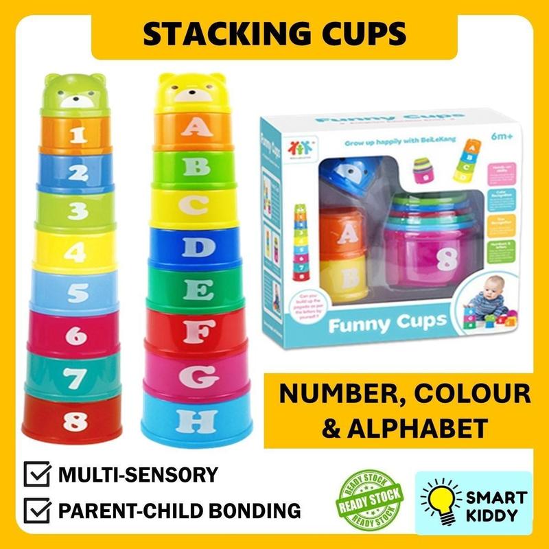 Mainan Bayi Susun Cawan Mainan Montessori untuk Bayi Stackin - TikTok ...