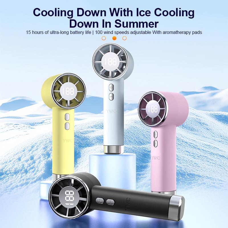 TS1013 Scented Mini USB Fan with Lanyard | 5-Blade Turbo Cooling ...