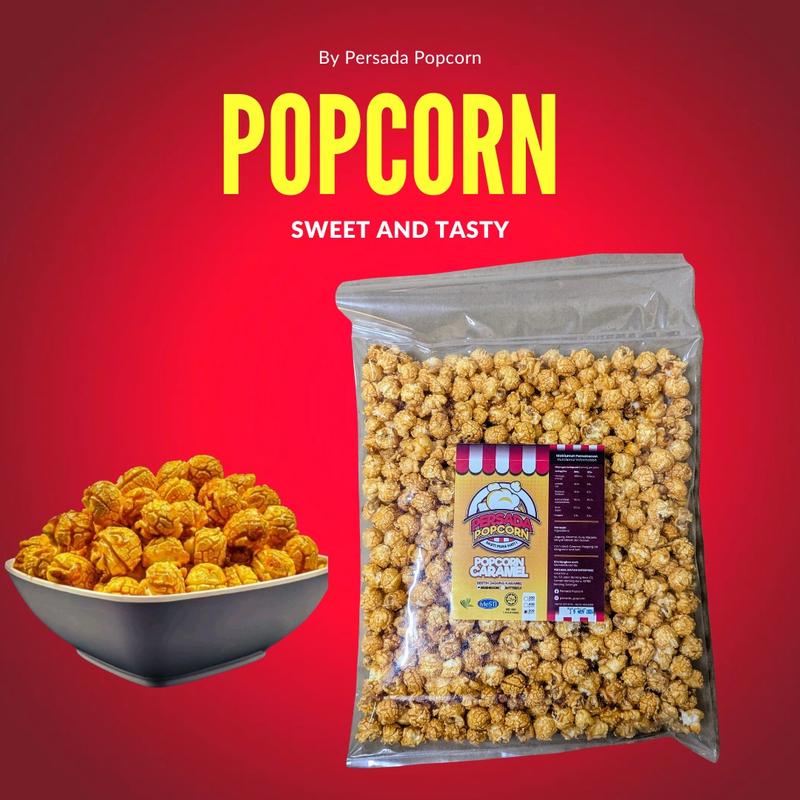 Popcorn Mushroom Perisa Caramel (500gram) - TikTok Shop Malaysia