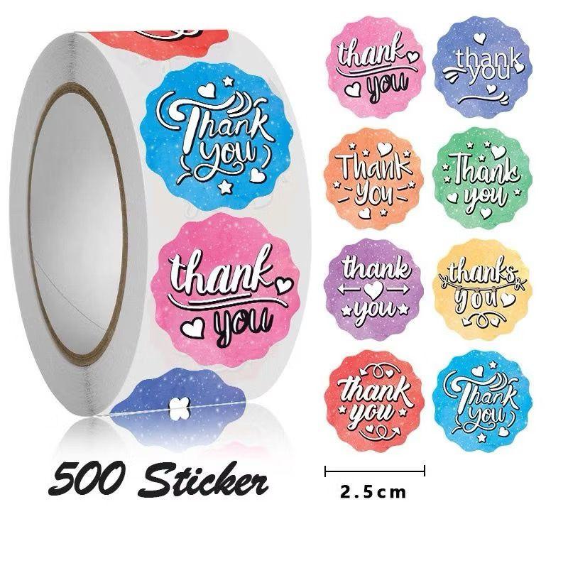 Sticker Label Makanan Tulisan Thank You Untuk Jualan I Stike - Shop ...
