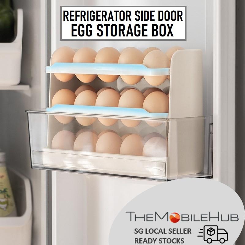 Egg Storage Box Holder Refrigerator Side Door 30 Eggs 3 Tier - TikTok ...