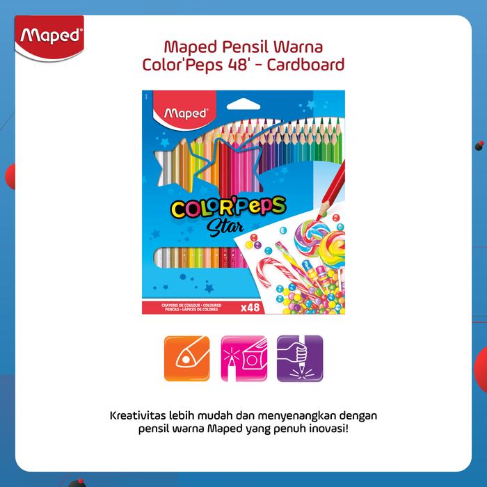 Jual Maped Pensil Warna Color'Peps 48' - Cardboard - Jakarta Timur ...