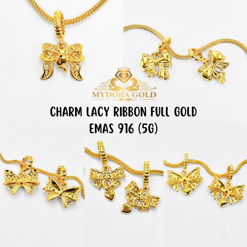 MYDORA Charm Lacy Ribbon Full Gold (5G) l EMAS 916/22K - TikTok Shop ...