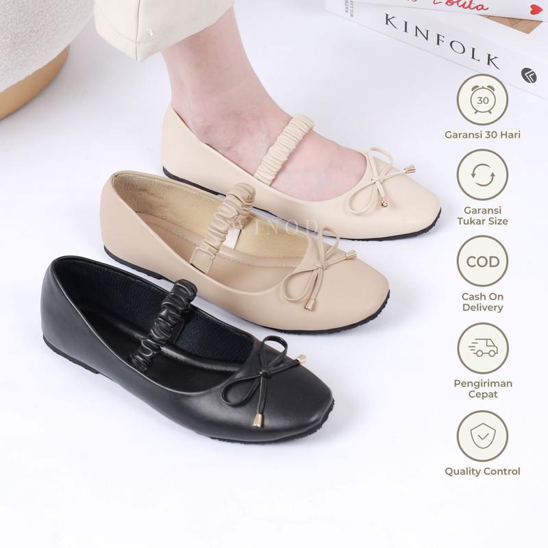 WINOD Nava Flatshoes Wanita Sepatu Kantor Model Mary Jane Ballet Korean ...