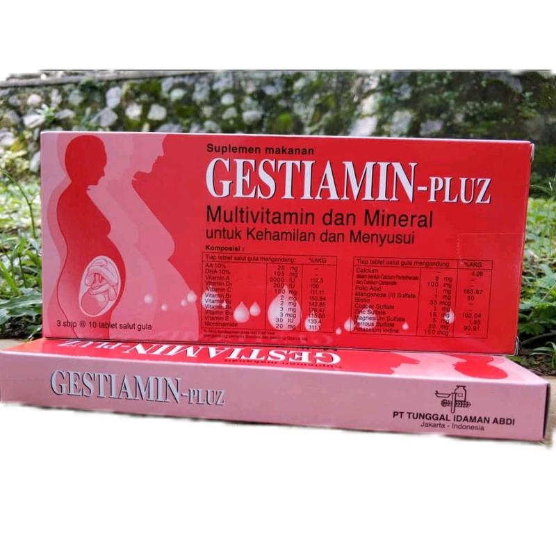 GESTIAMIN PLUZ multivitamin promil dan ibu hamil 1box - Shop | Tokopedia