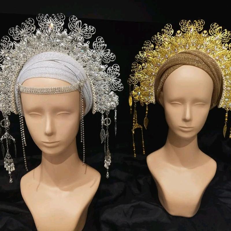 Mahkota pengantin melayu modern modifikasi Gold - Shop | Tokopedia