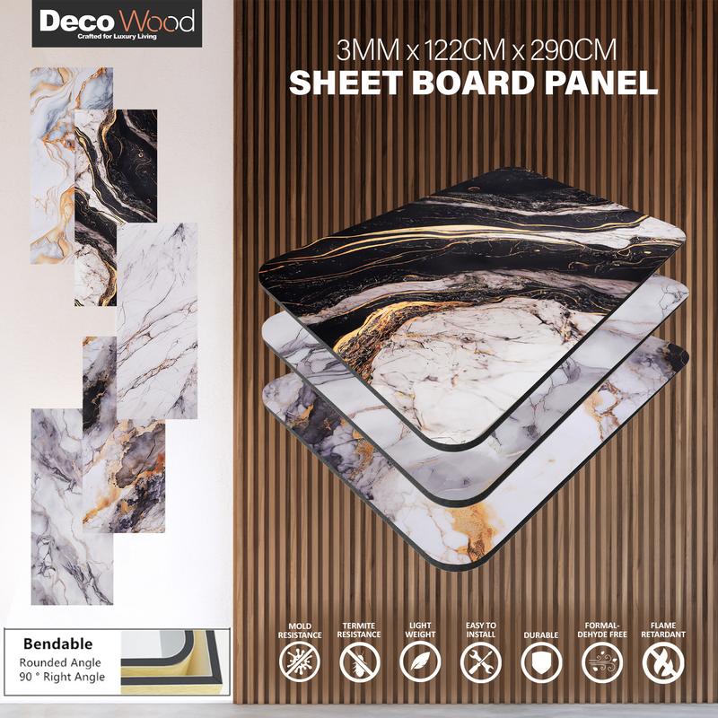 UV PVC Marbel Sheet Wall Panel Corak Marble Wood WPC Marmer UV PVC ...