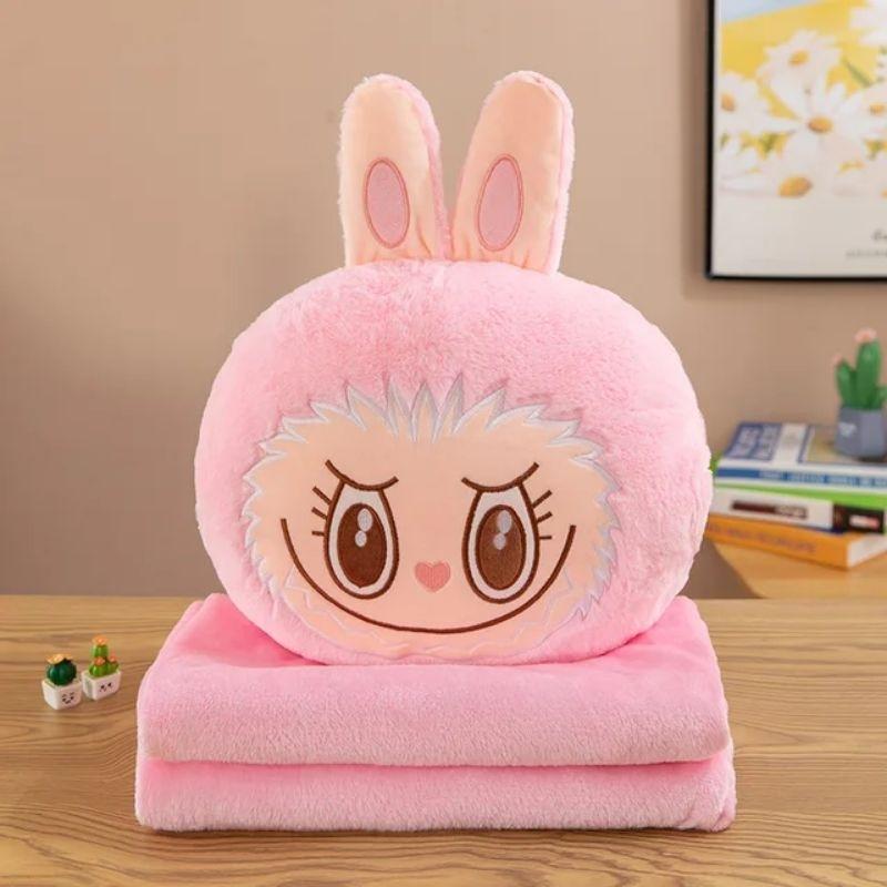 Labubu Character 2 in 1 Travel Pillow Blanket - TikTok Shop Philippines