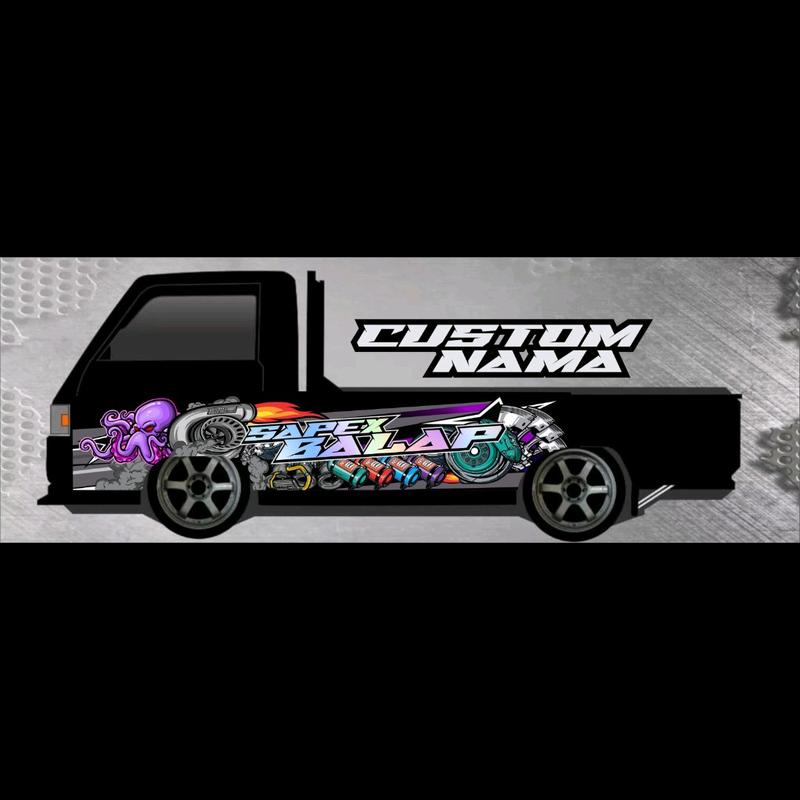 Sticker decal Thailand style PICK UP MITSUBISHI L300 GRAND MAX DLL ...