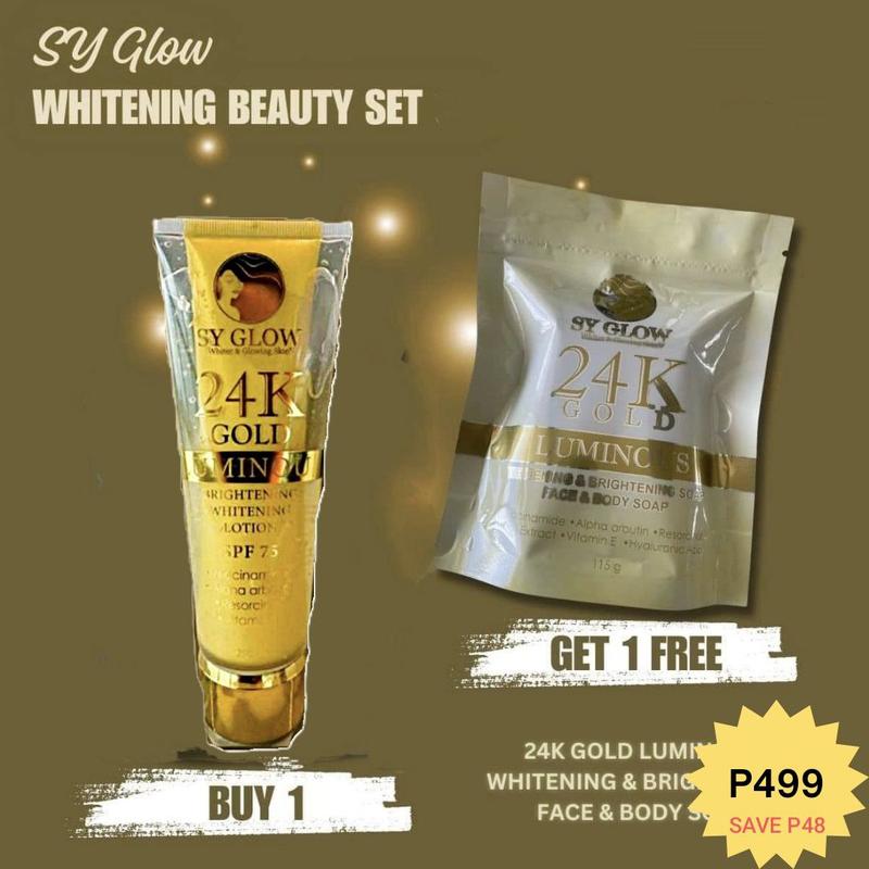 Sy Glow Whitening Beauty Set 100 - 24k Gold Luminous Whitening - TikTok ...