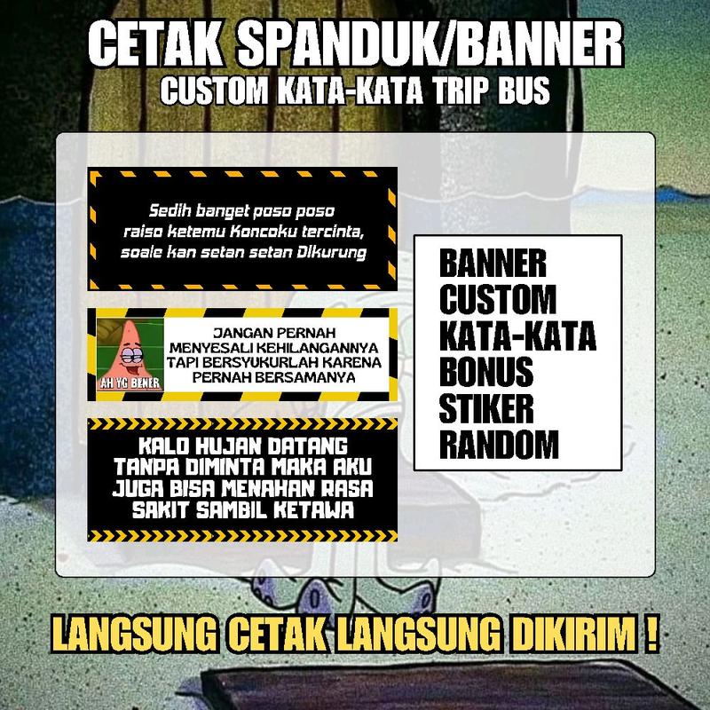 SPANDUK BANNED CUSTOM KATA KATA VVIP - UKURAN 100CM X 40CM - Shop ...