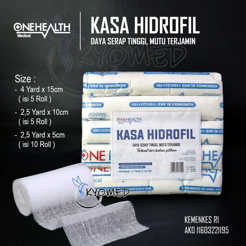 OneHealth Kasa Verban Steril Hidrofil Gulung Roll Kassa Perban [ Kyomed ...