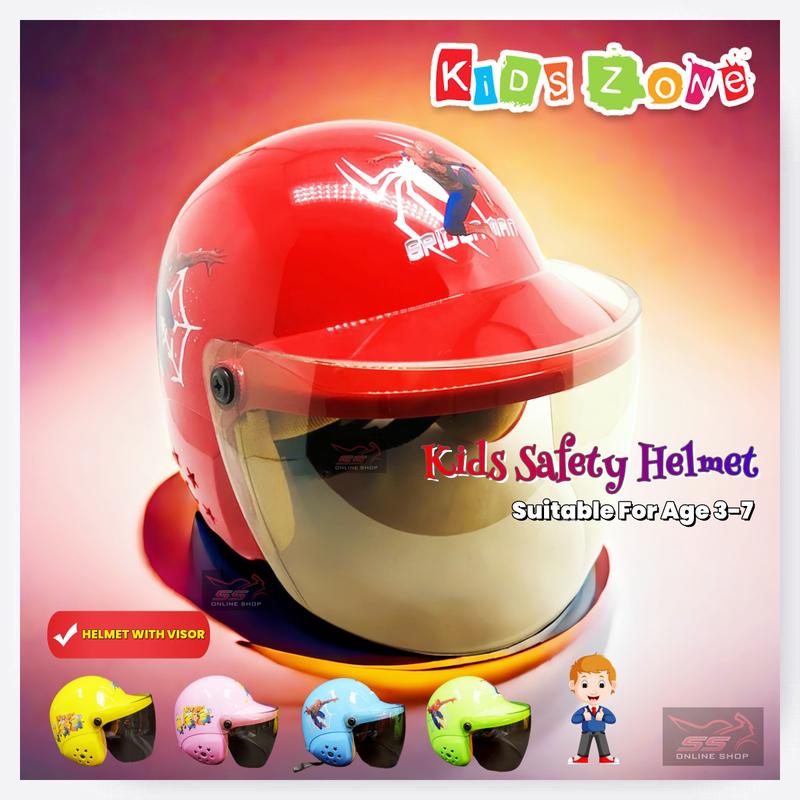 HELMET KIDS CHILDREN BUDAK TOPI KELEDAR CARTOON UMUR 3-6 SIZ - TikTok ...