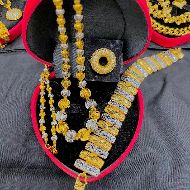 jewelry sets emas bangkok SJ kegunaan harian wanita ada kotak - TikTok ...