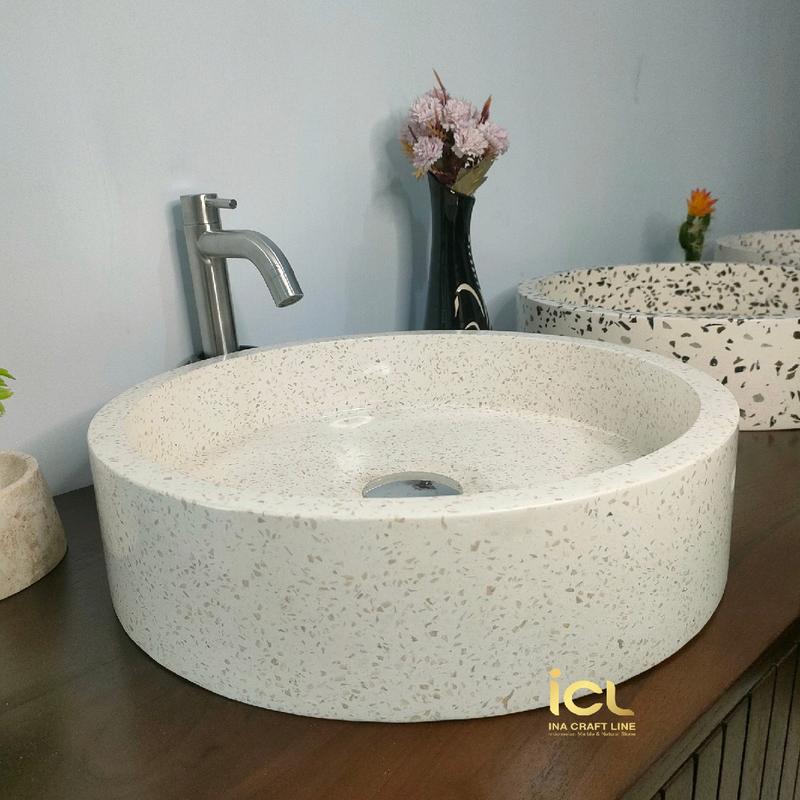 Wastafel teraso silinder cream diameter 40cm | kamar mandi minimalish ...