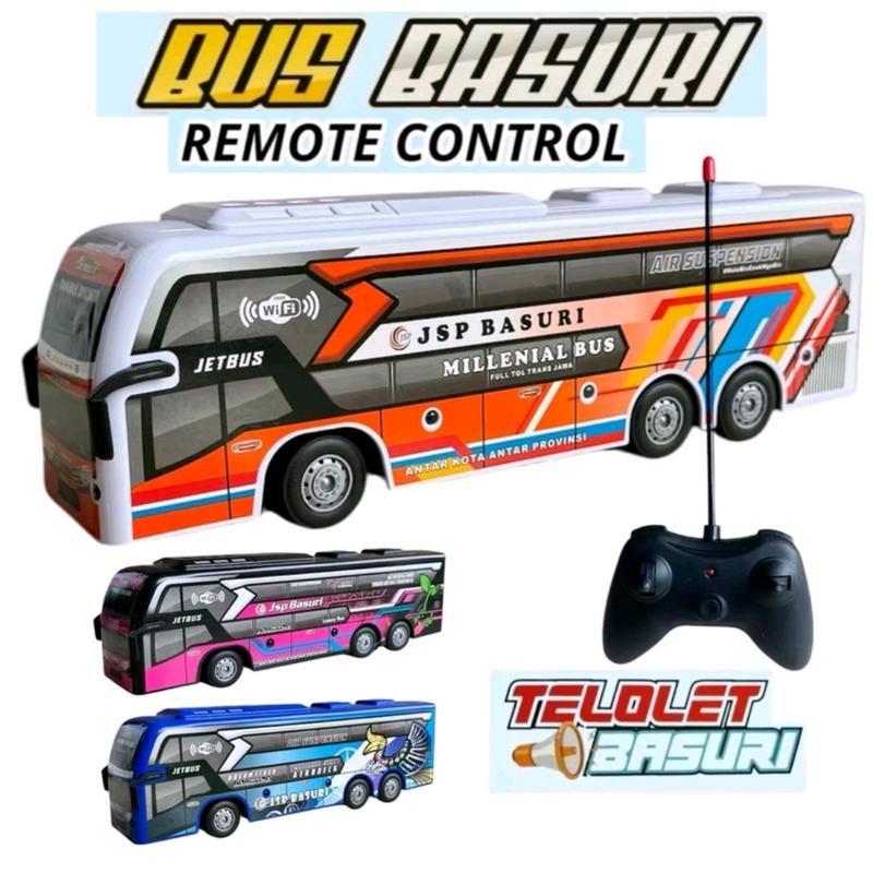 MAINAN ANAK MOBIL REMOTE CONTROL BUS BASURI TELOLET MAINAN RC BUS ...