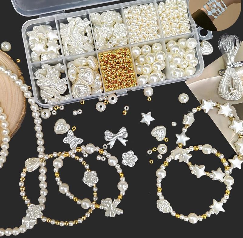 Aksesori DIY, Pek Bahan Manik Mutiara Tiruan, Set Lengkap, Manik ...