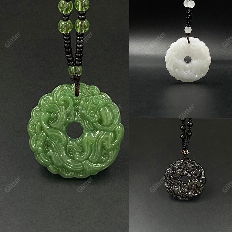 (With Rope) Fashion Pixiu Necklace For Men Round Glass Stone - TikTok ...