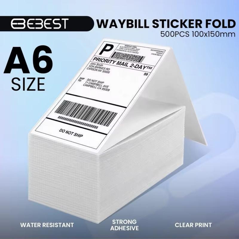 Officom Waybill Sticker FOLD A6 300pcs 600pcs 100x150mm Thermal ...