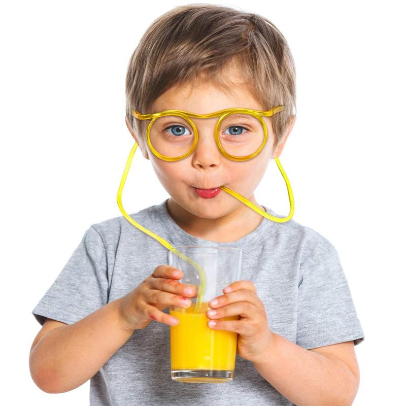 Cermin Mata Jerami, Cermin Mata PVC Lembut Lucu, Straw Minuman - TikTok ...