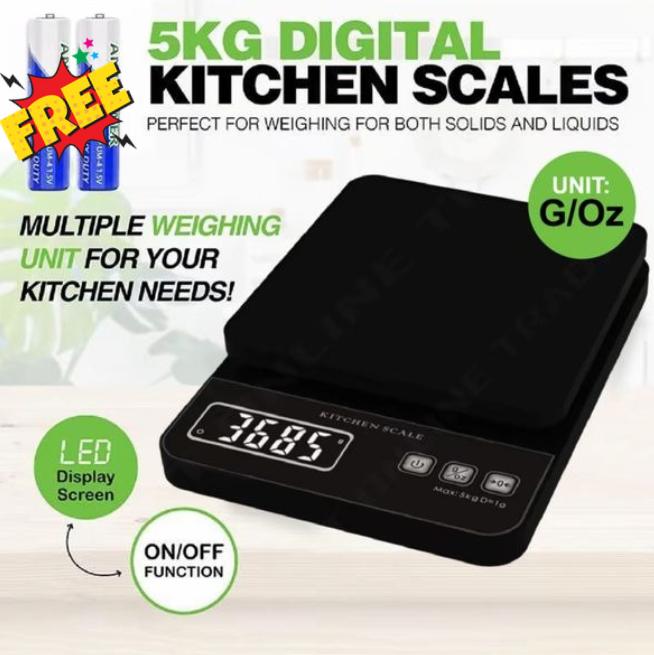 5KG Professional Mini Portable Scale Digital Kitchen Scale Penimbang ...