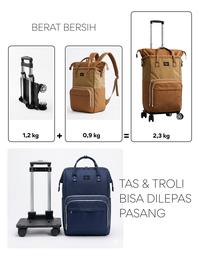 Promo [THE PARISIEN] TAS RANSEL TROLI PARISIEN BARLEY ORIGINAL PARASUT ...