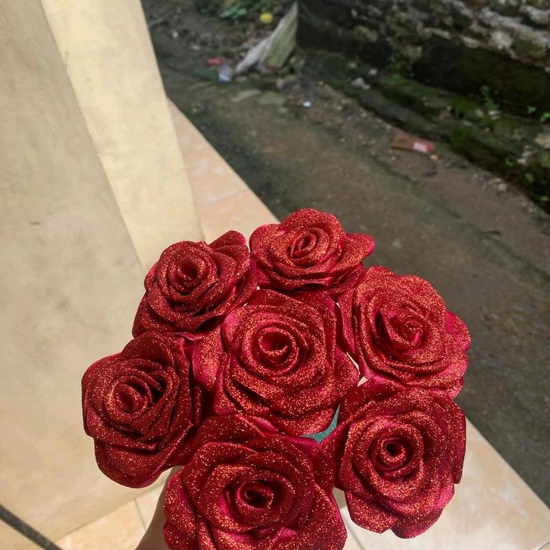 Ms.Craft Bunga Mawar Satin /tangkai - Shop | Tokopedia