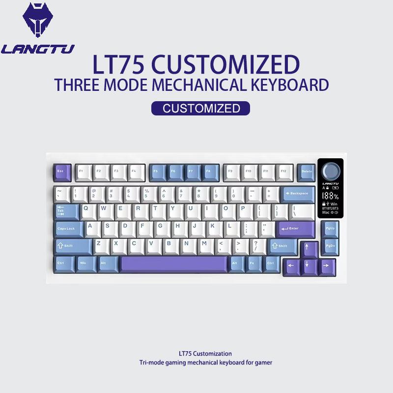 LANGTU LT75 Wireless Bluetooth Wired Gaming Custom Mechanica - TikTok ...