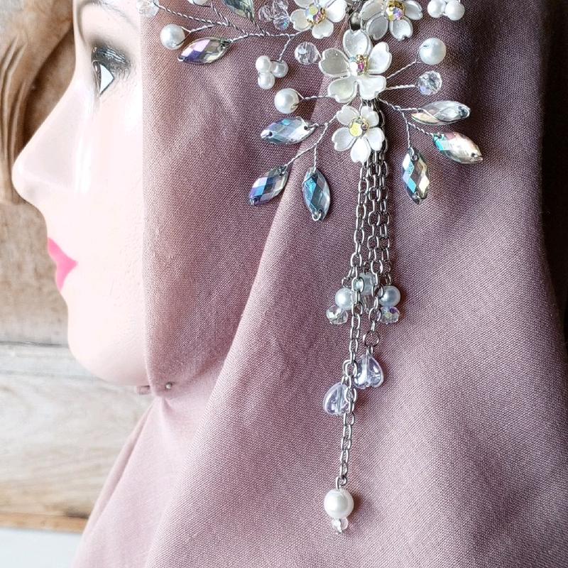 Bros hijab headpiece mutiara payet - Shop | Tokopedia