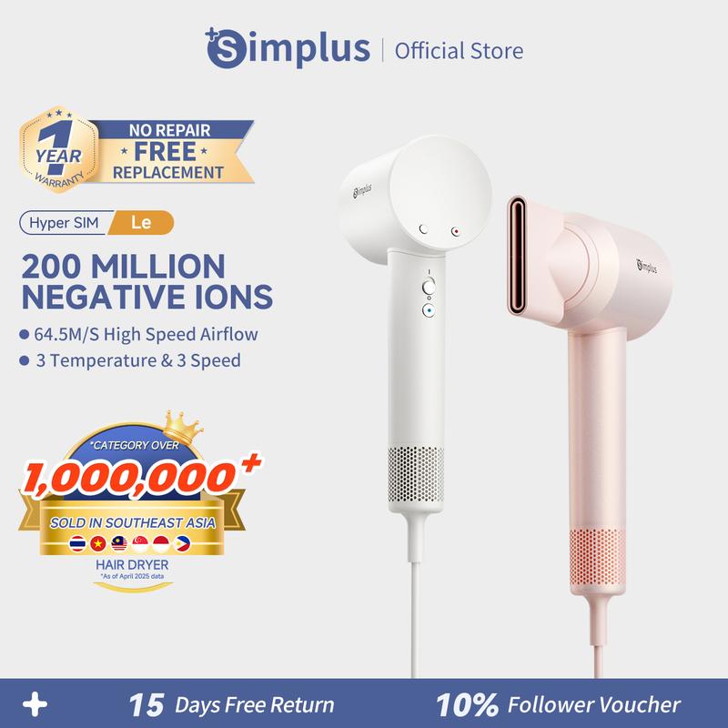 Simplus Hyper-SIM LE High-Speed Ionic Hair Dryer - 110000rpm - TikTok ...