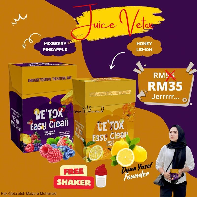 Minuman Vetox Perisa Mixberry Pineapple & Honey Lemon - TikTok Shop ...