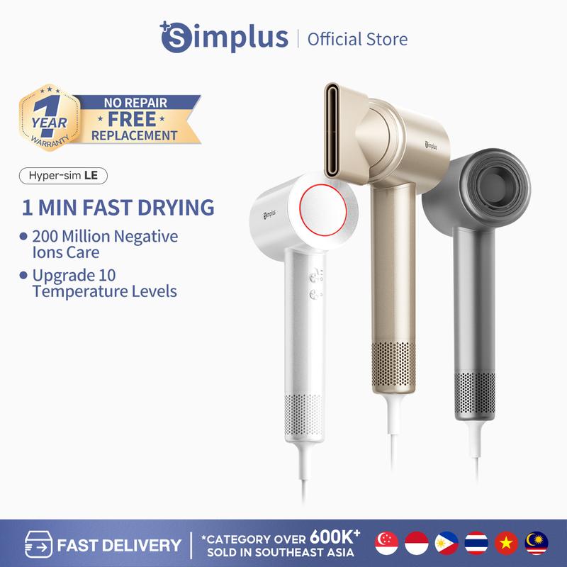 Simplus Pink High-Speed Hair Dryer 200M Negative Ions 1-Min Quick - TikTok Shop Philippines